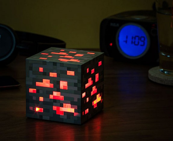 Geek Weekly: Minecraft Light-up Redstone Ore Desk Cube or Night Light ...